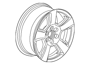 2015-2020 GM Black 20 Wheel, 5 Spoke, pack of 1 does not include cap ...