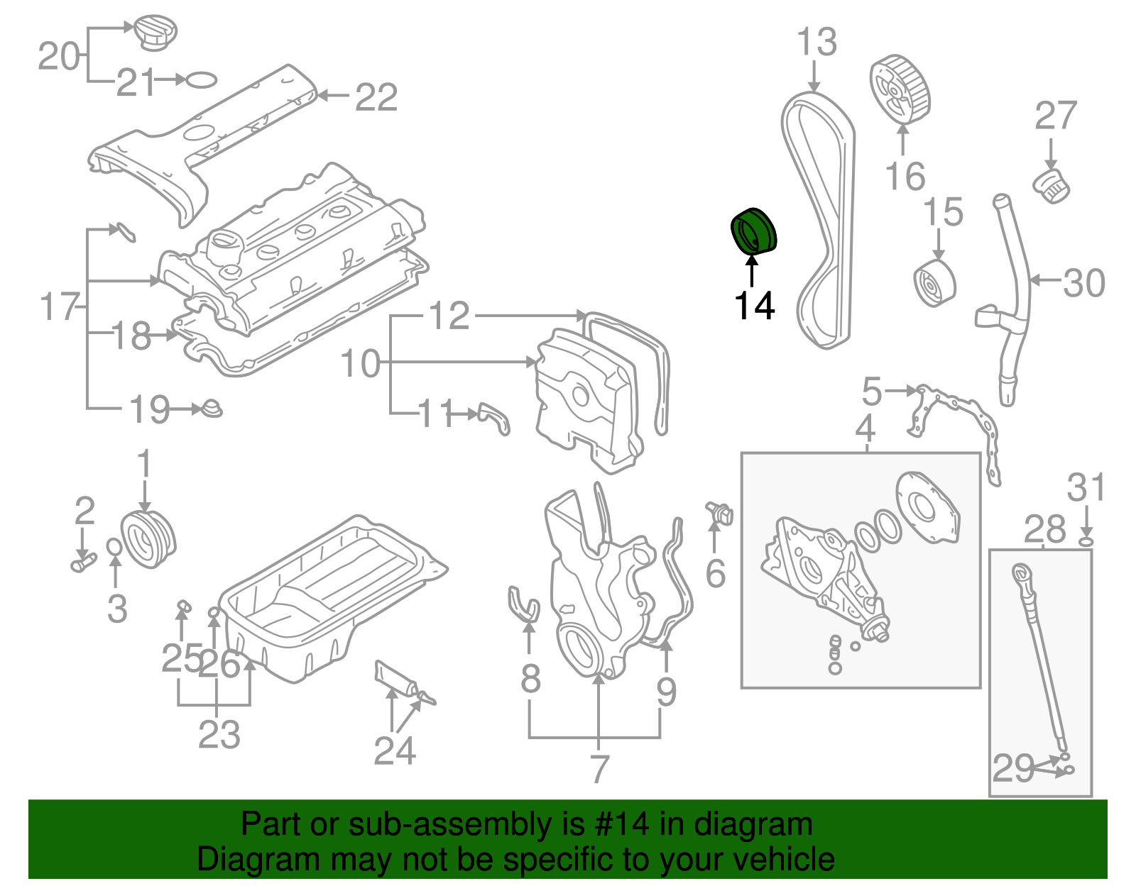 2005-2012 Hyundai Belt Tensioner 24410-23050 | OEM Parts Online