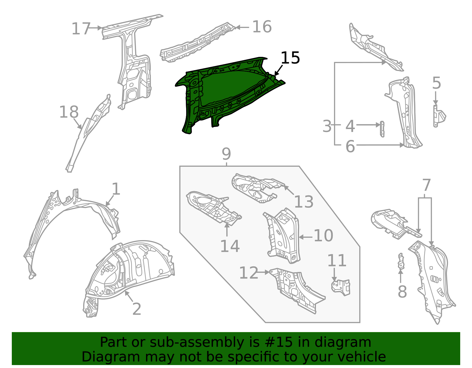 2020-2025 Toyota Highlander Opening Panel 61707-0E060 | Toyota Parts Center