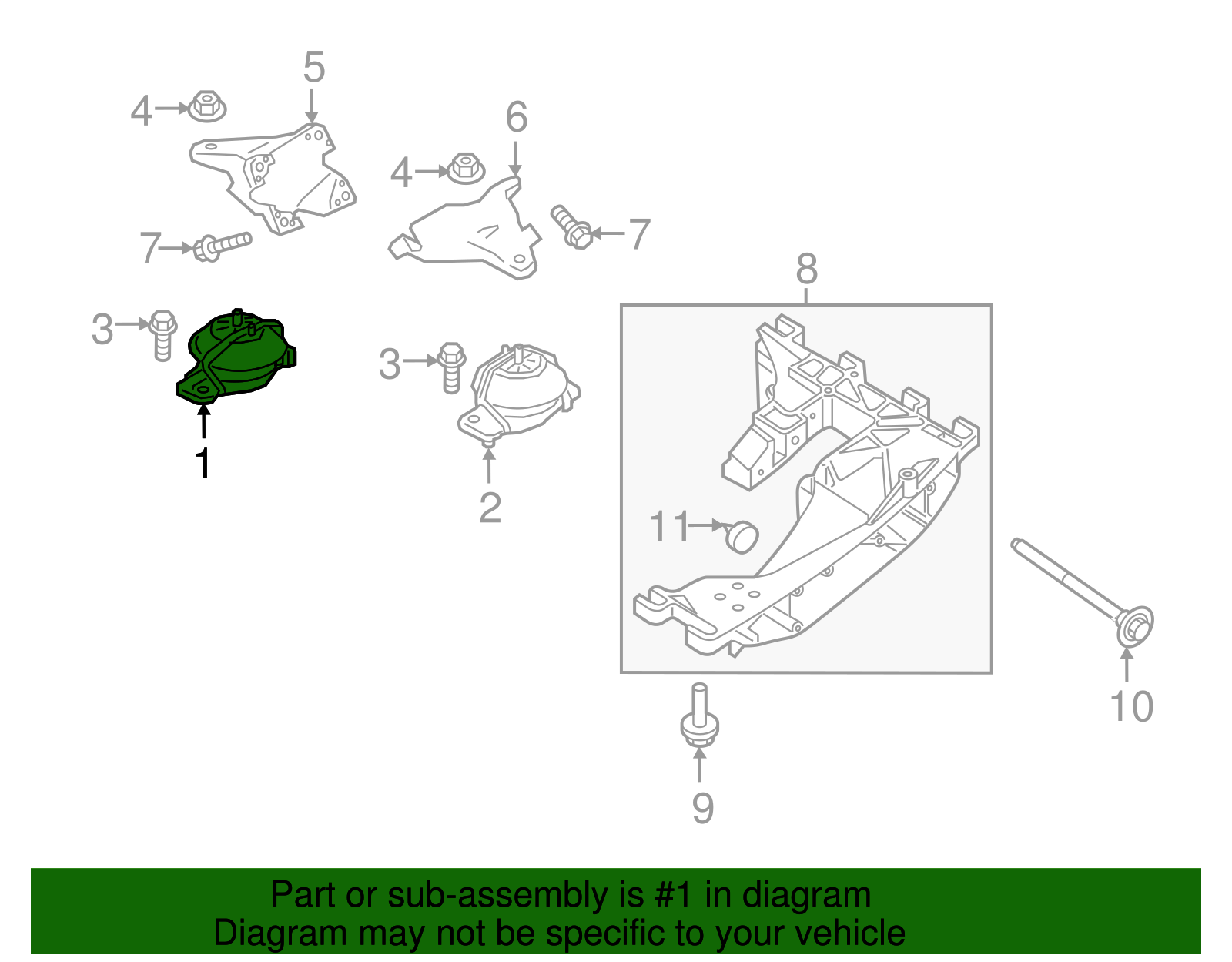 2018-2020 Land Rover Range Rover Velar Motor Mount LR094225 | OEM Parts Online