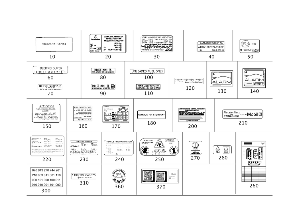 Designation Strip - Part #000-545-15-00 | Mercedes Parts Center
