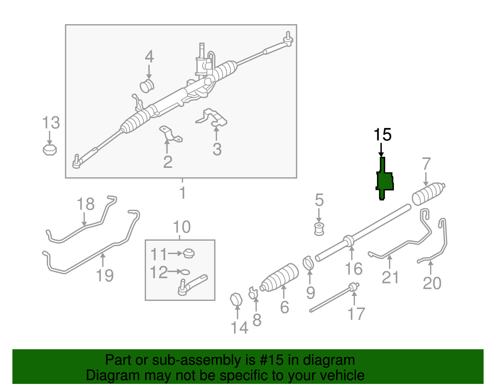 2009-2011 Subaru Impreza Power Steering Control Valve 34113FG020 ...