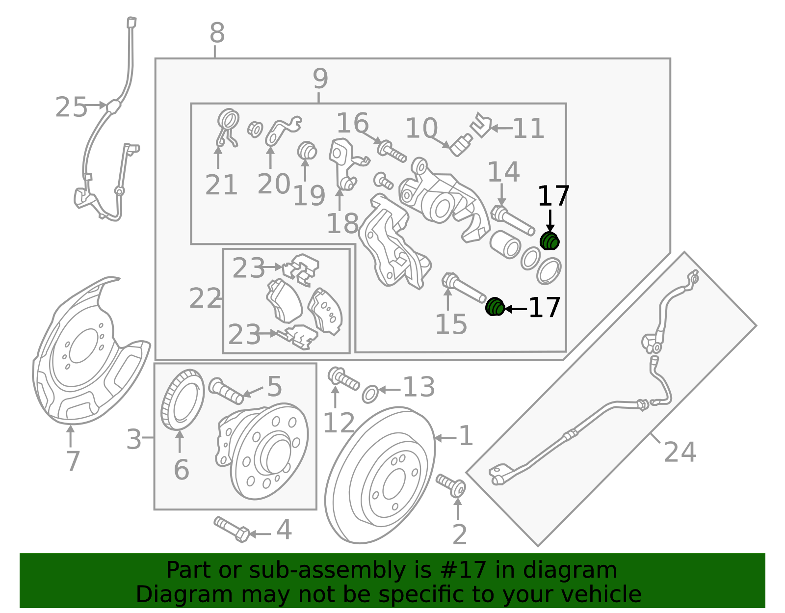 58164-4D500 - Disc Brake Caliper Pin Boot - 2006-2020 Hyundai | World ...