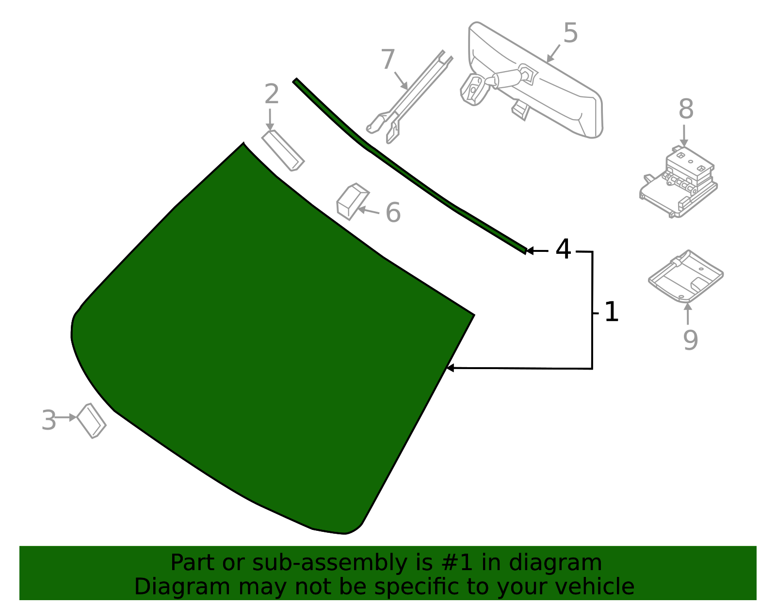 72700-6MW0B - Windshield 2025 Nissan Sentra | Nissan Parts ...