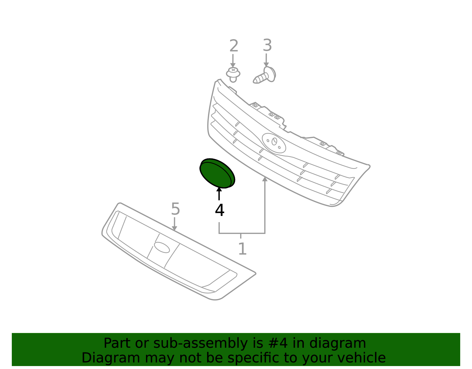 93013SC001 - High-Quality Grille Emblem for 2009-2013 Subaru ...