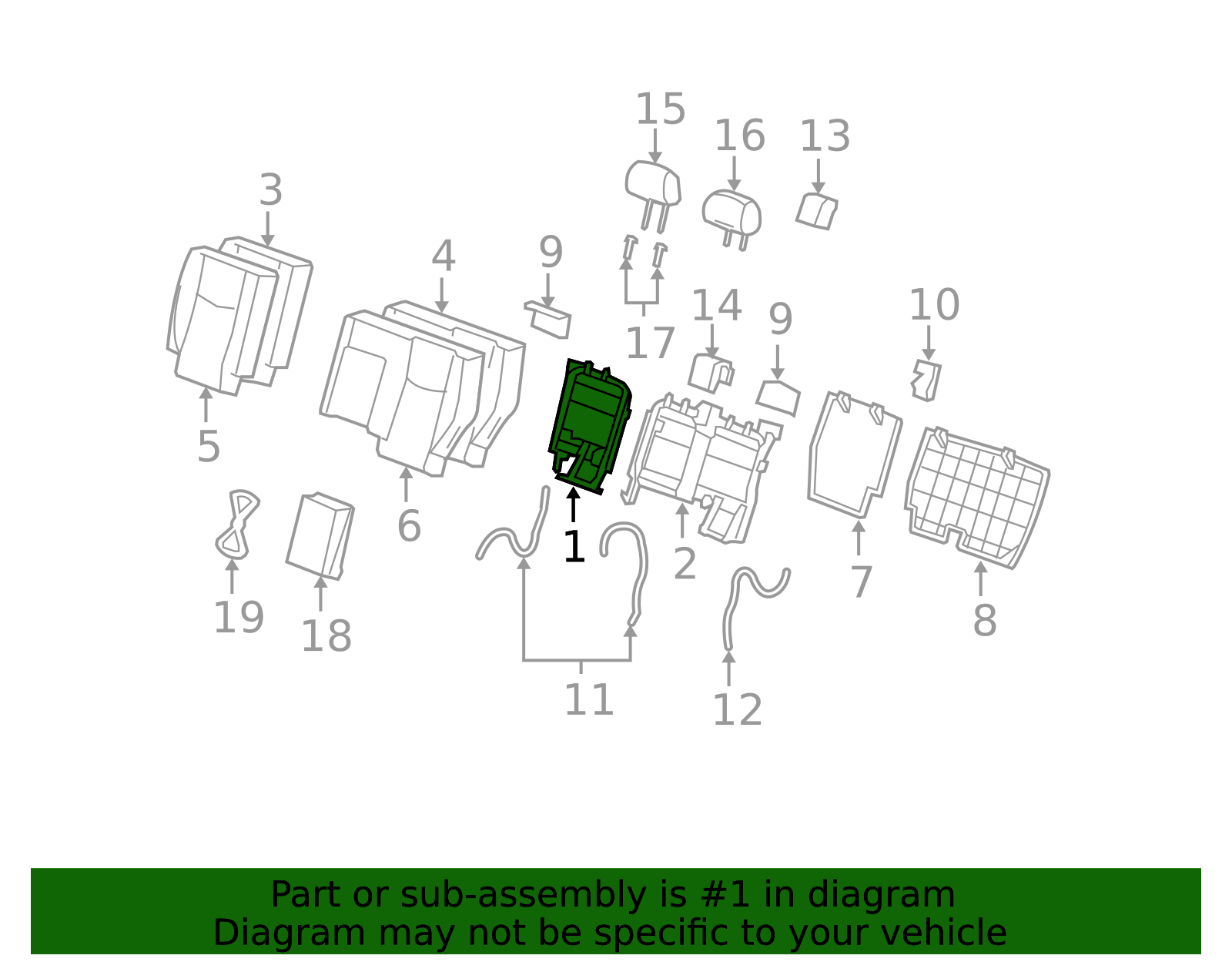 2004-2009 Cadillac SRX Seat Back Frame 88994941 | Capital Chevy Parts