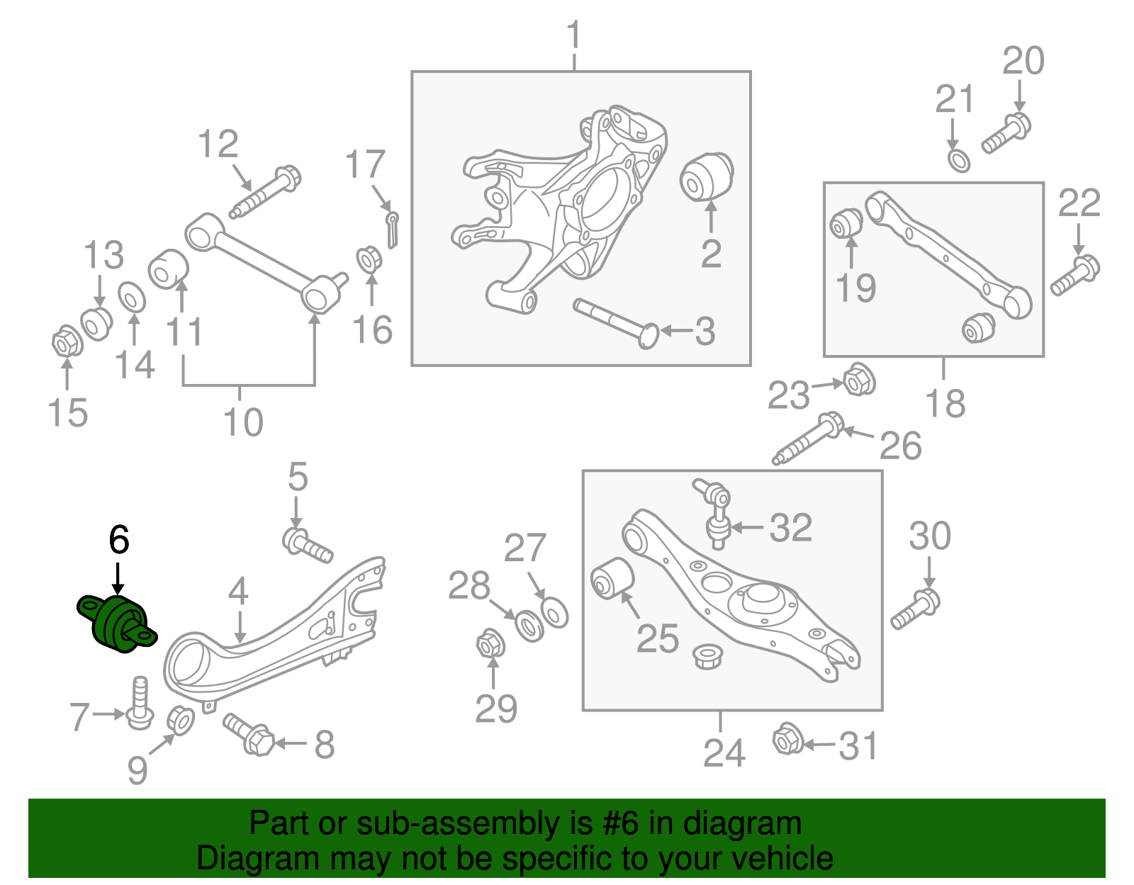 2013-2016 Hyundai Santa Fe Trailing Arm Bushing 55274-2W100 | OEM Parts ...