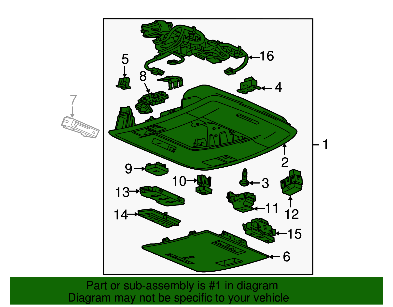 2014-2019 GM Ash Gray Roof Console 84456896 | Shop Matick Buick GMC
