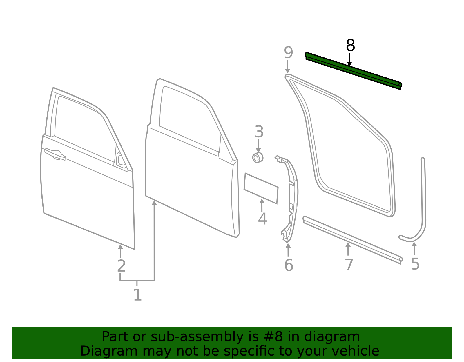 2014-2023 Chrysler 300 Belt Molding 68200192AD | Mopar Parts Canada