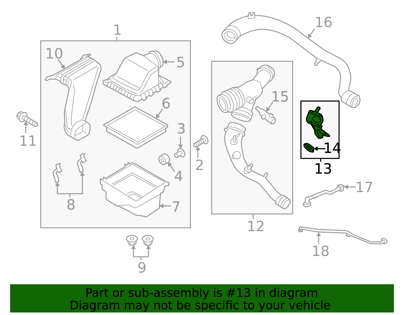 2021-2025 Ford F-150 | Inlet Tube Bracket | ML3Z-9647-E | Walls' Ford Parts