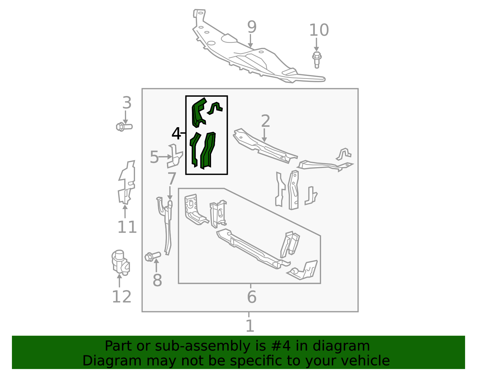 2007-2011 Toyota Camry Upper Support 53203-06091 | OEM Parts Quick