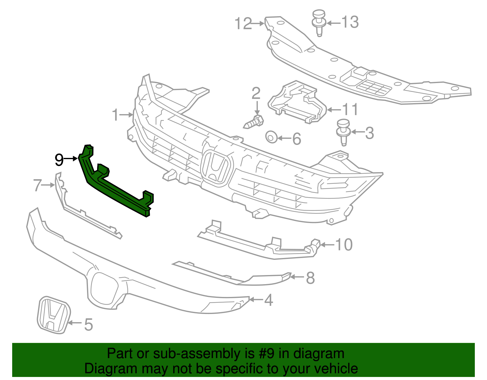 71124-TM8-003 - Lens 2012-2014 Honda Insight | Honda Parts Online