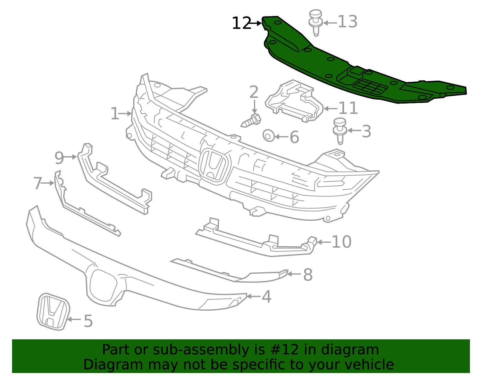 71125-TM8-A01 - High-Quality Radiator Support Access Cover for 2010 ...