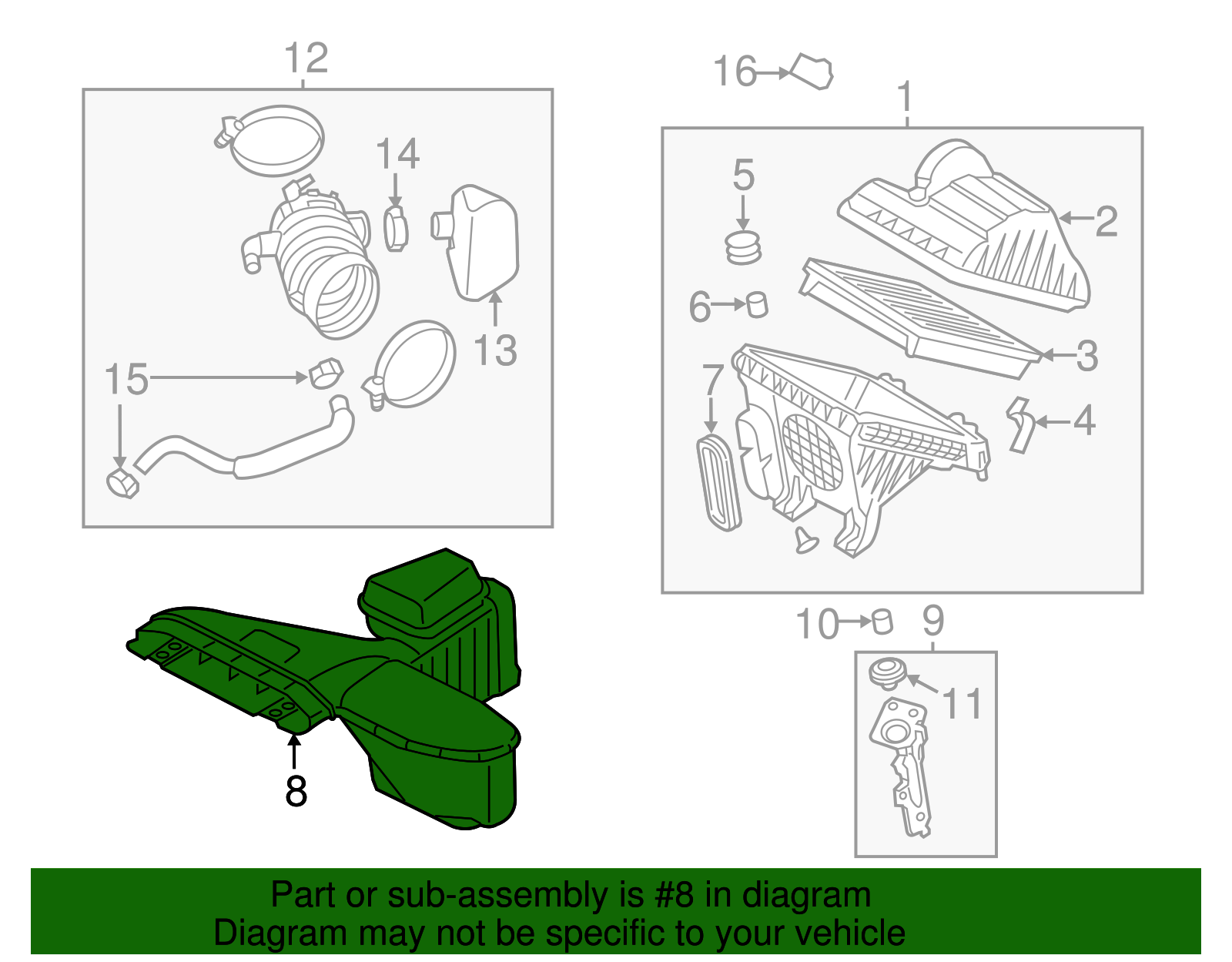 28210-3V600 - Front Duct 2012-2017 Hyundai Azera | Hyundai Parts Pro