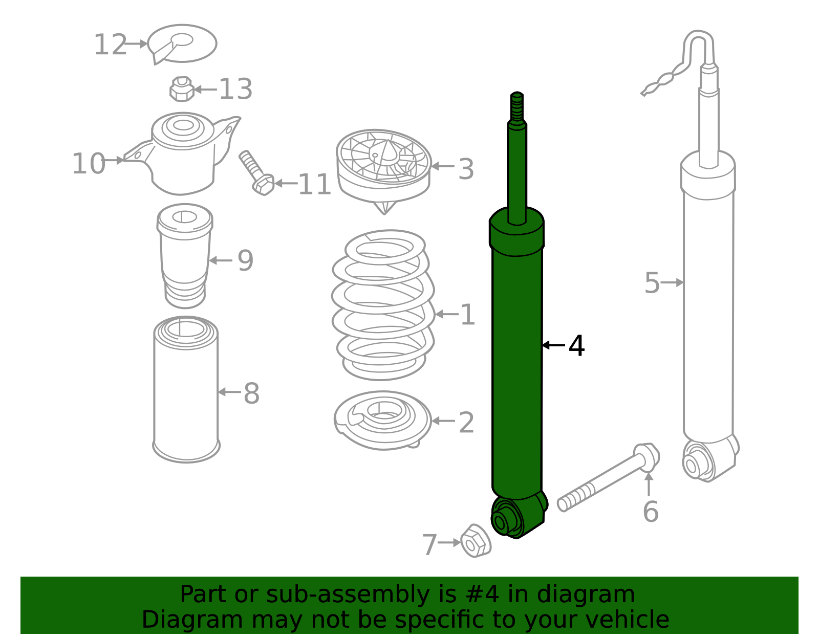 Suspension Shock Absorber 8W0-513-035-AC | OEM Parts Online