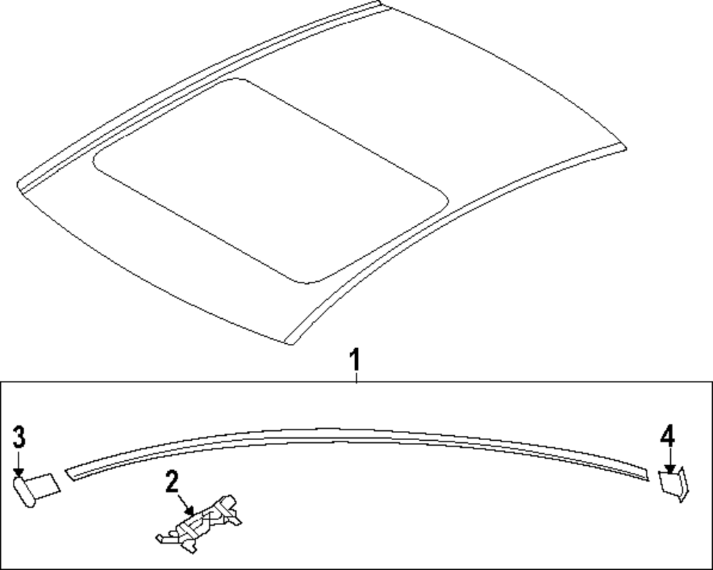 Hyundai - 87230-KL100 - Roof Molding - 2023-2025 Hyundai Ioniq 6 | OEM ...