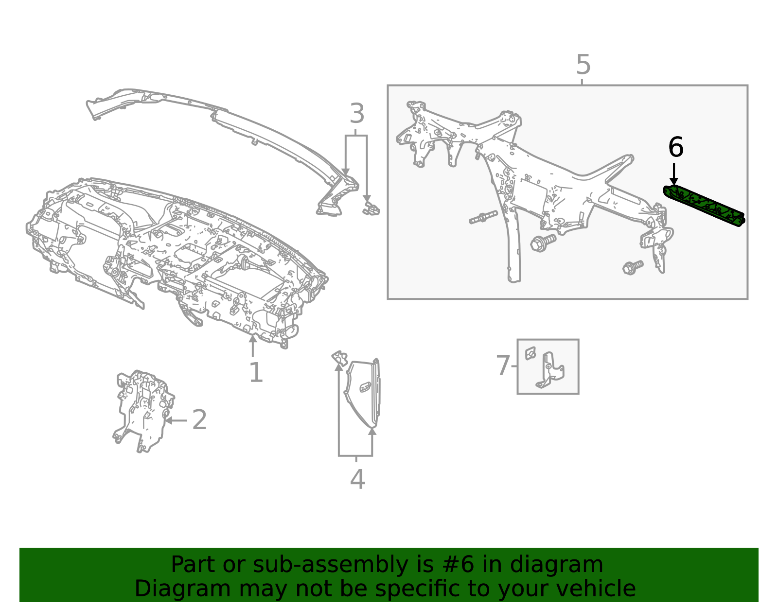 61342-TYA-A01 - High-Quality Glove Box Frame for 2022-2025 Acura MDX ...
