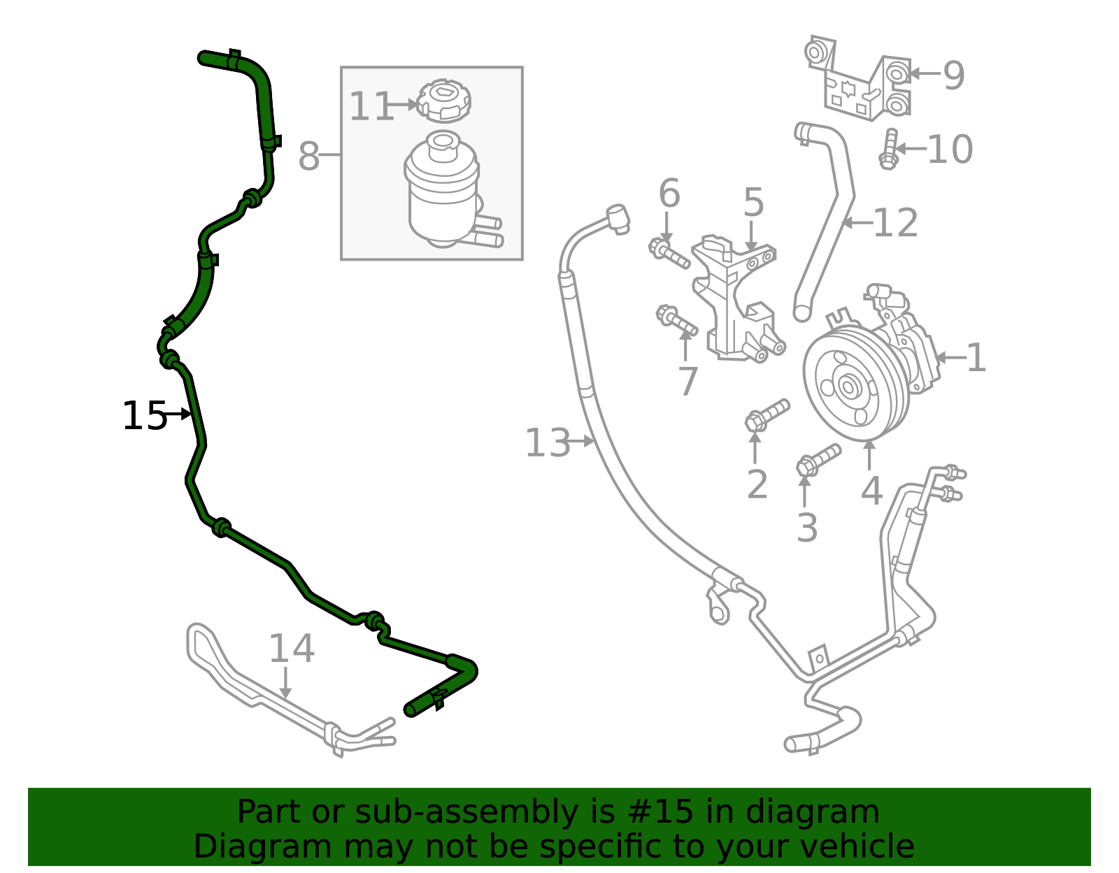 2010-2012 Hyundai Genesis Coupe Return Line Assembly 57540-2M000 ...