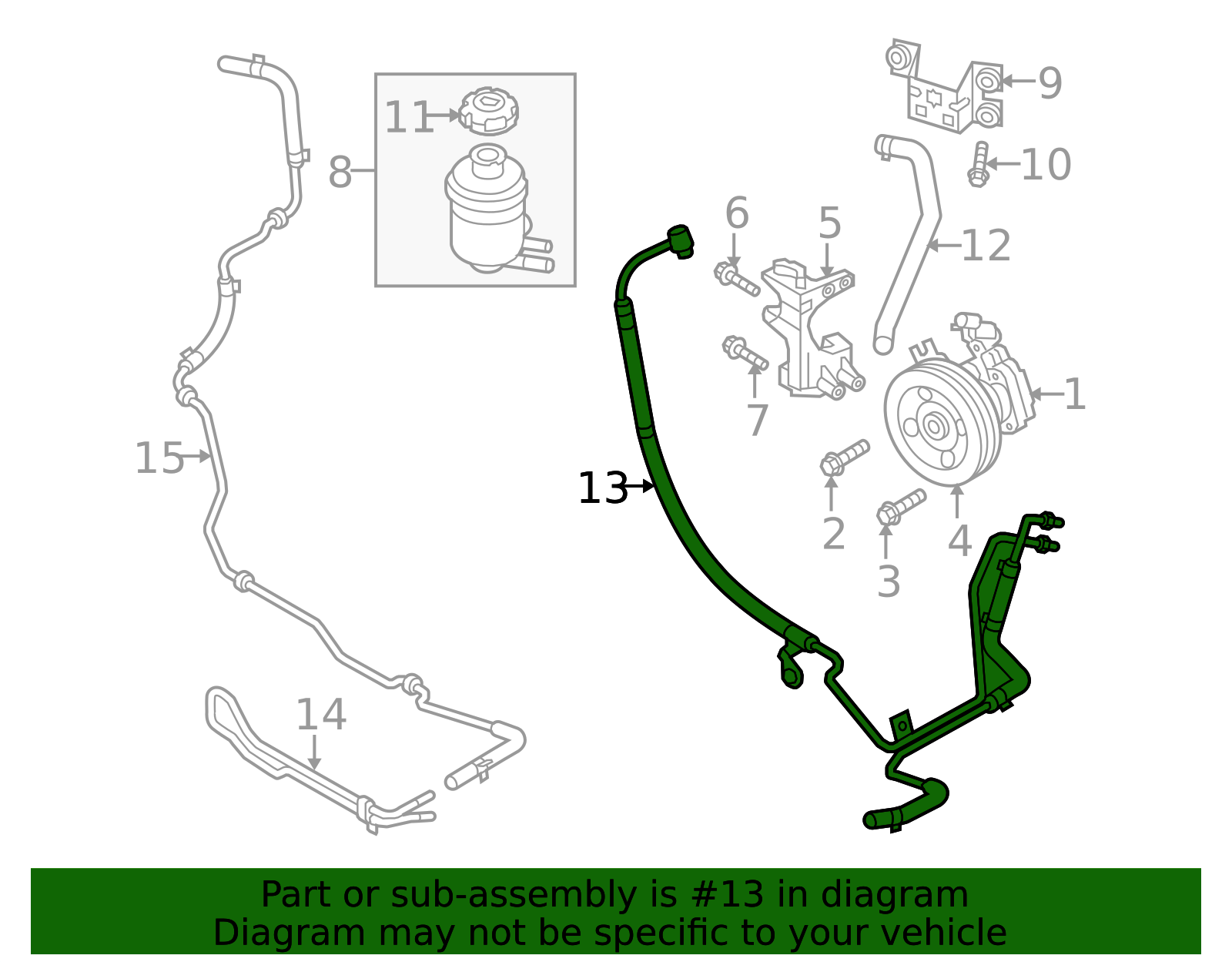 Power Steering Hose - High-Pressure OEM Replacement | AutoNation Parts