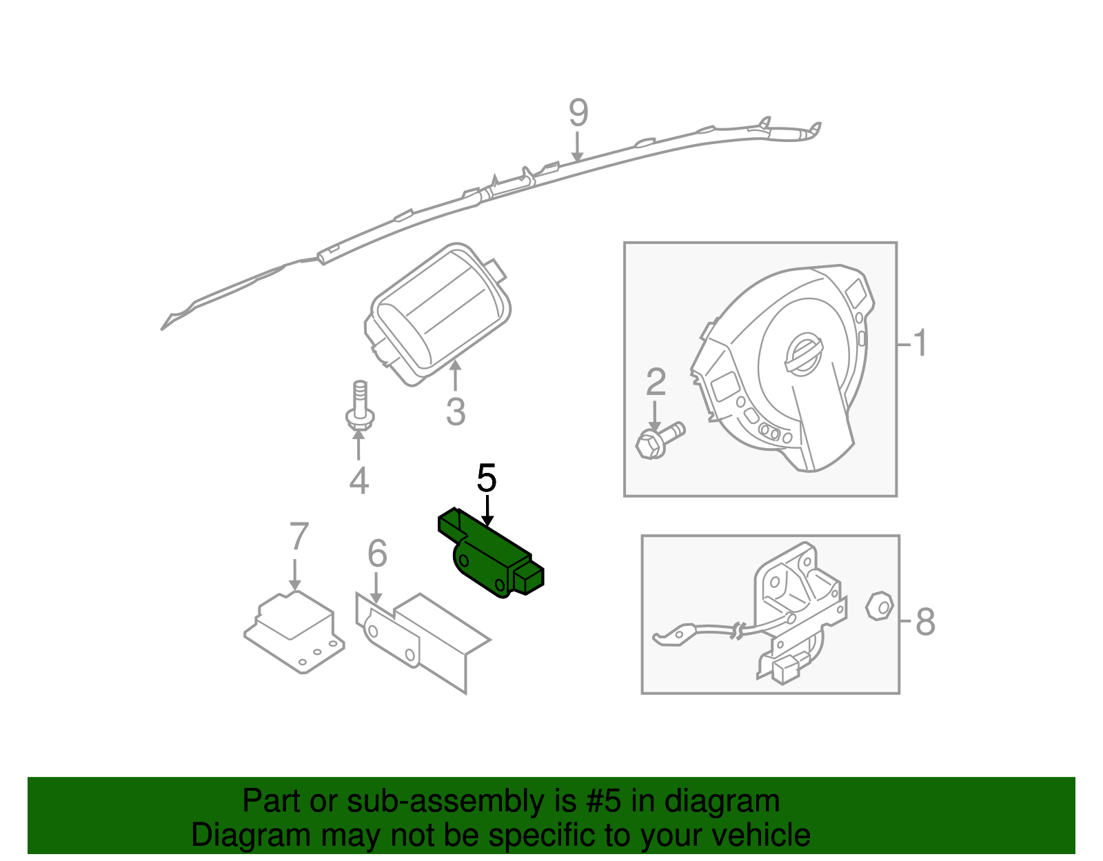 98581-1PA8A - Air Bag Impact Sensor 2007-2015 Nissan | Official Nissan ...