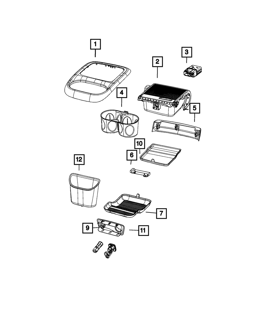 7JV68DX9AA - Center Console Bezel 2022-2026 Chrysler | Mopar Parts ...