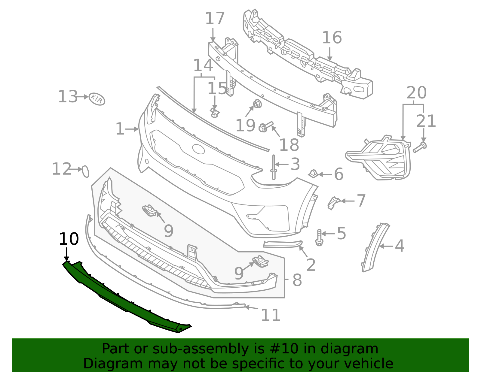 86565-G5500 - Lower Deflector 2020-2022 Kia Niro | Kia.Parts Store