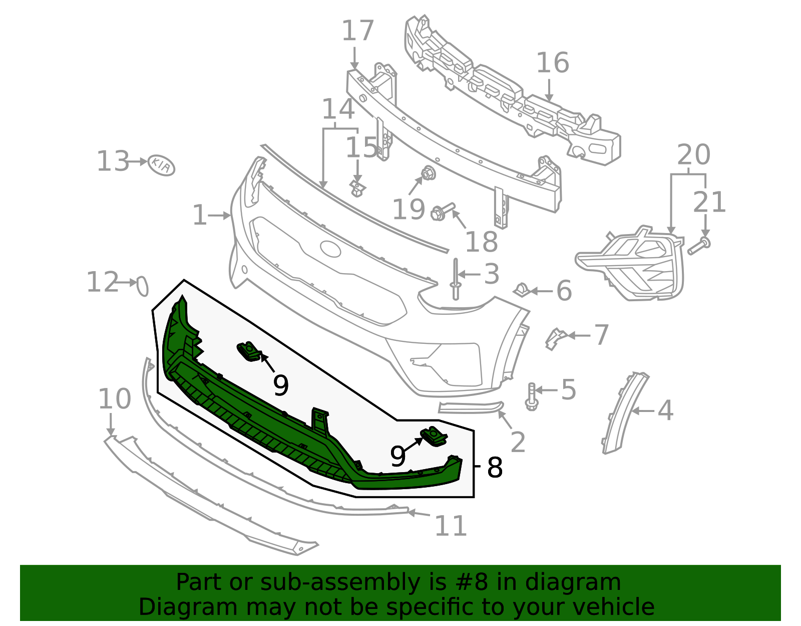2020-2022 Kia Niro Lower Cover 86510-G5500 | TascaParts.com