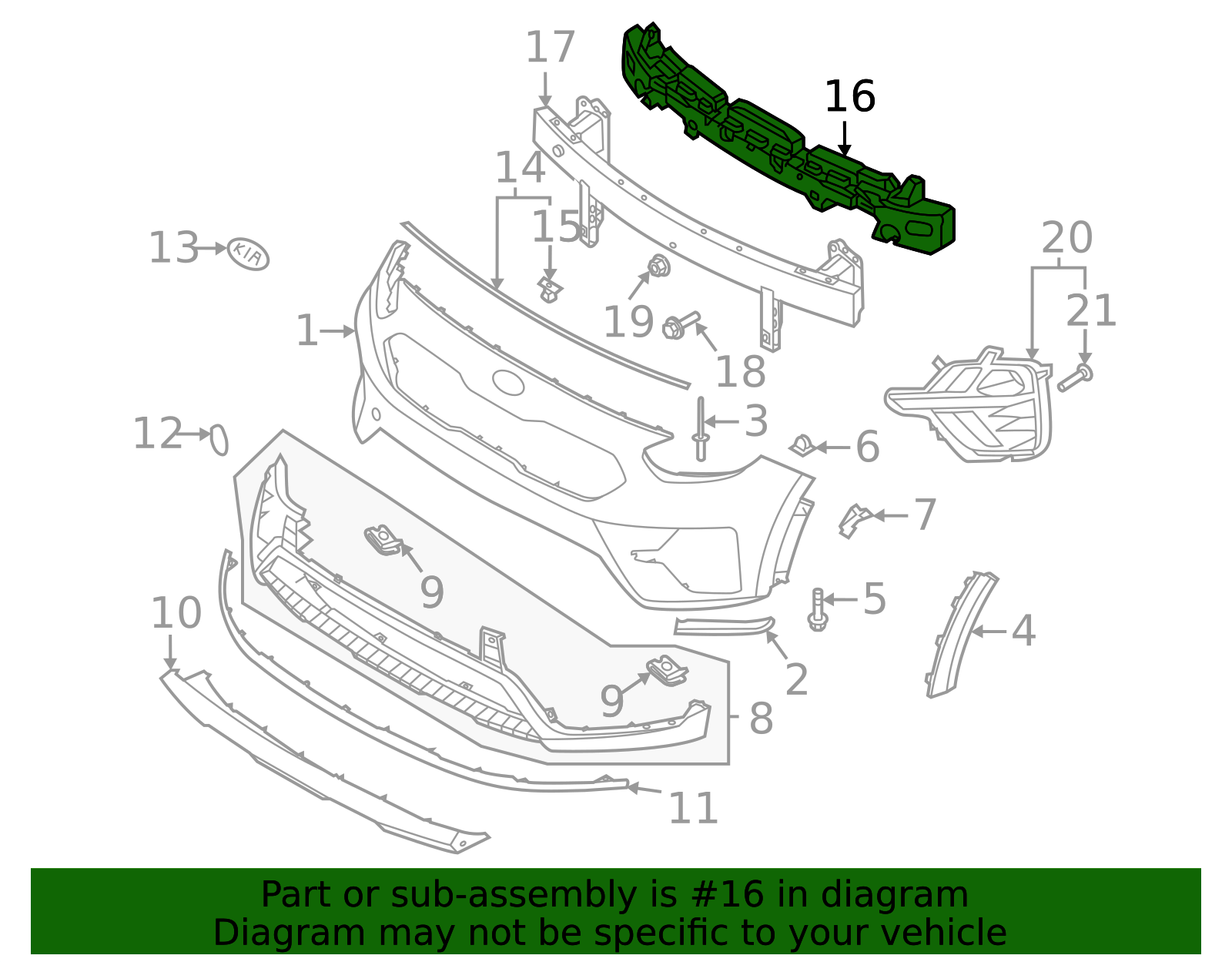 2020-2022 Kia Niro Energy Absorber 86520-G5600 | KiaPart.Online