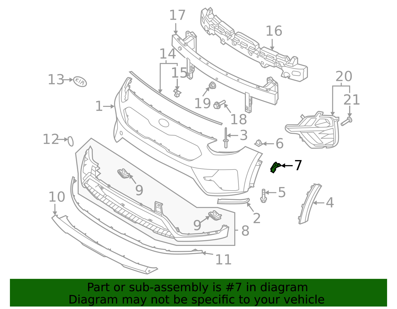 86554-Q4000 - Outer Molding Bracket 2019-2022 Kia | Kia.Parts Store
