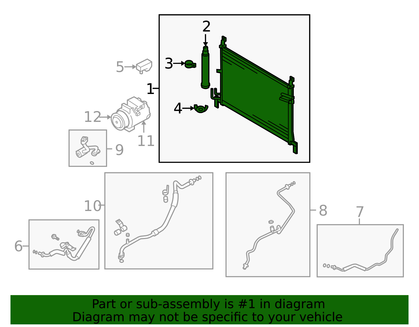 2020-2024 Nissan GT-R Condenser Assembly 92100-6AV0A | QuirkParts