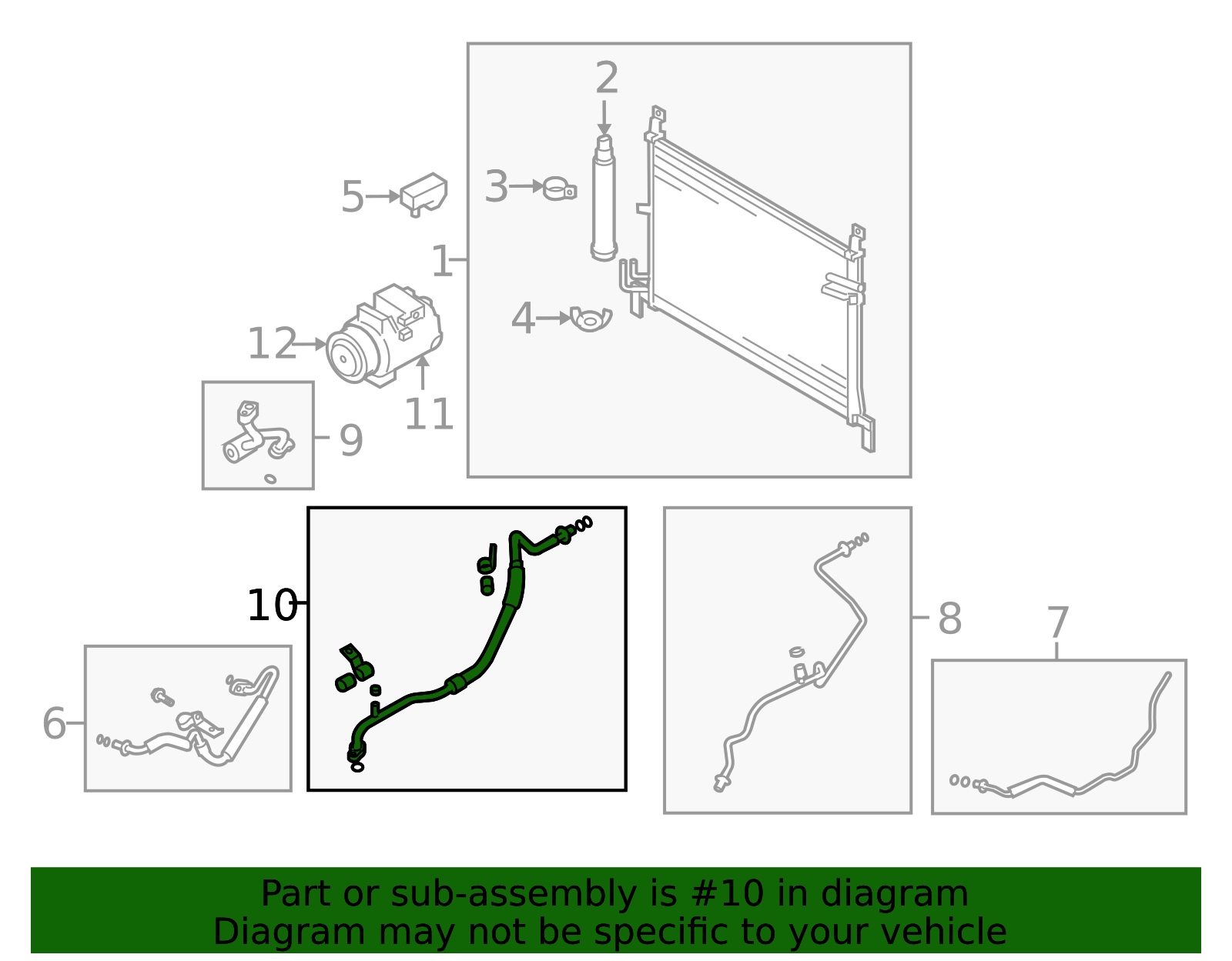 2020-2024 Nissan GT-R A/C Refrigerant Suction Hose 92480-6AV1A ...