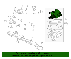 LF8J-13-Z01A - Air Cleaner Cover 2010-2013 Mazda 3 | Mazda Parts Connect