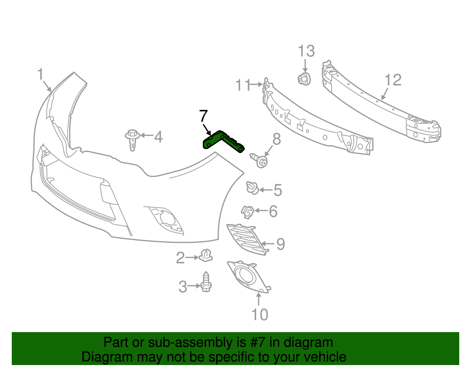 2014-2016 Toyota Corolla Side Retainer 52115-02240 | OEM Parts Online