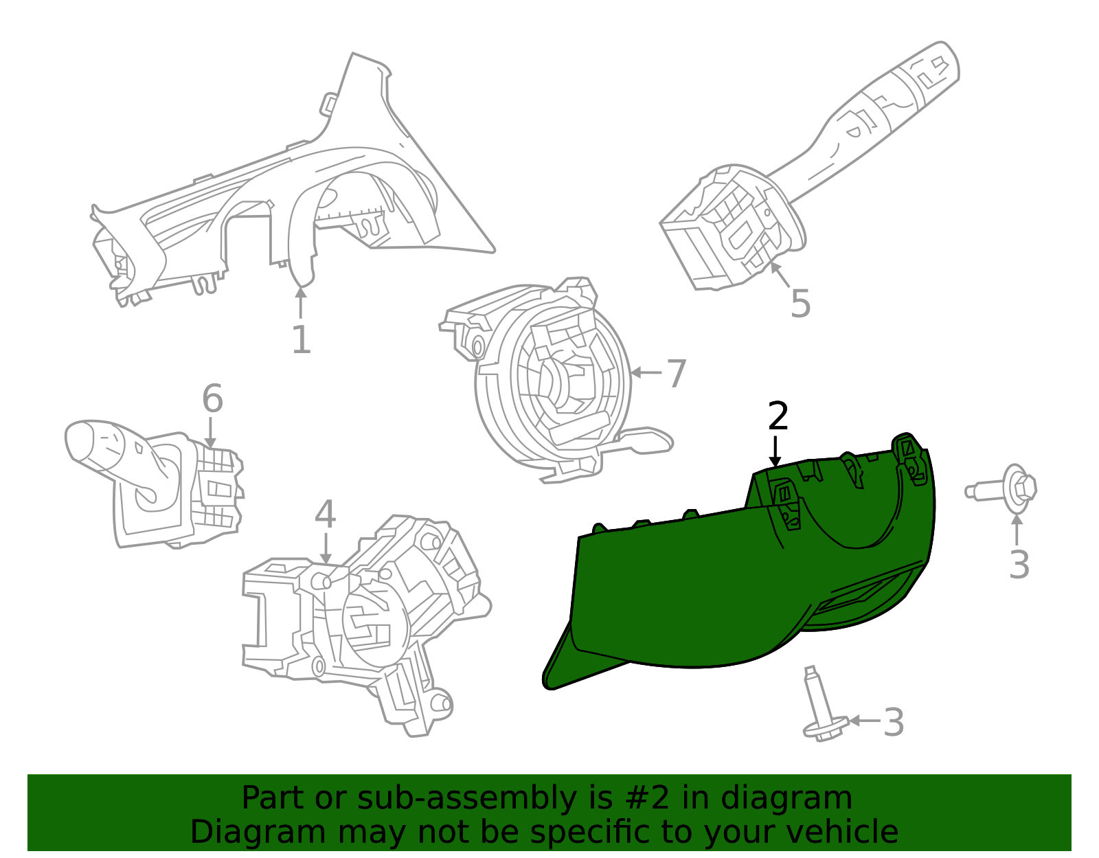 2022-2023 Chevrolet Black Instrument Panel Steering Column Lower Trim ...