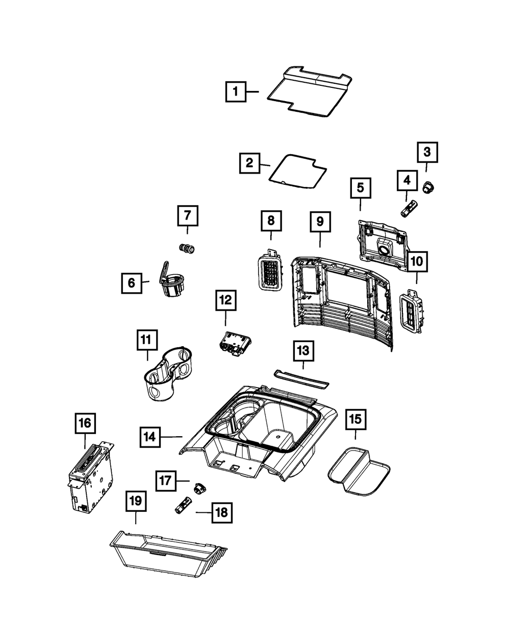 2021-2024 Ram 1500 Classic Center Console Bezel 5VC931X5AB | Miracle Mopar