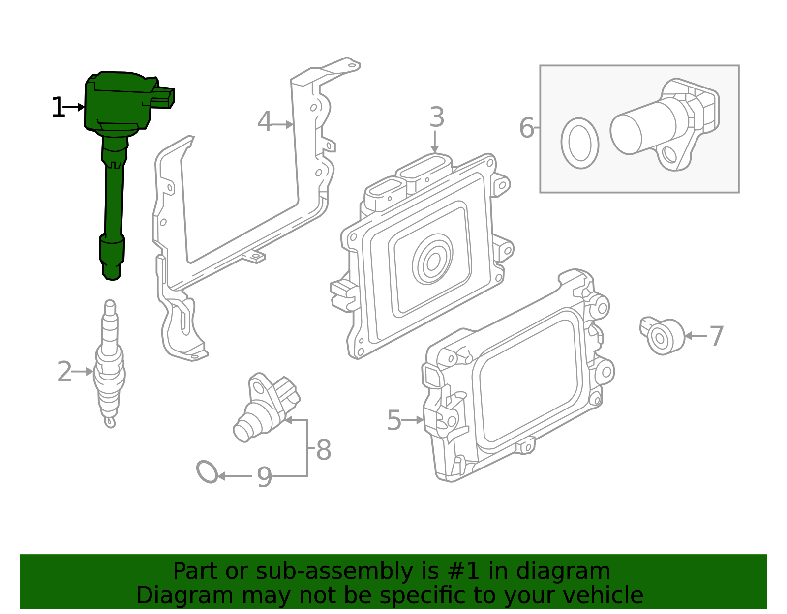 2023-2025 Honda Ignition Coil 30520-6Y0-J02 | OEM Parts Online