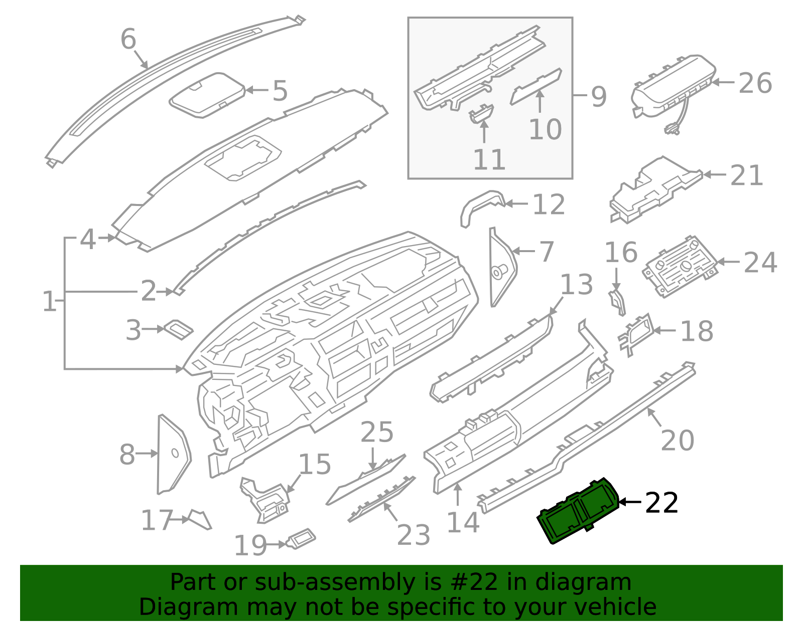 2022-2024 Lincoln Navigator | Center Panel | NL7Z-7804302-AA | Walls ...