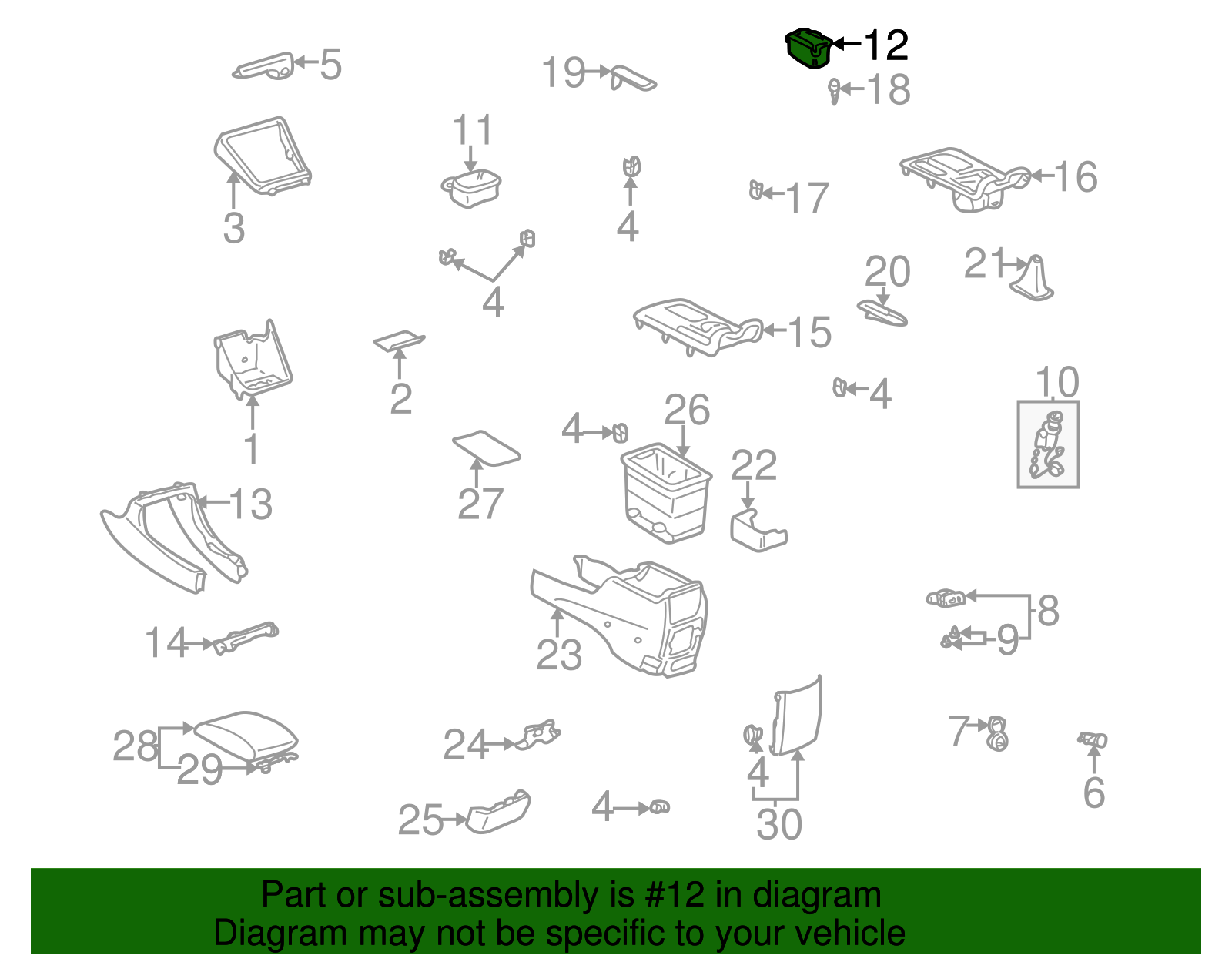 OEM 2002-2006 Toyota Camry Cup Holder Part # 55620-AA010 | Modern ...