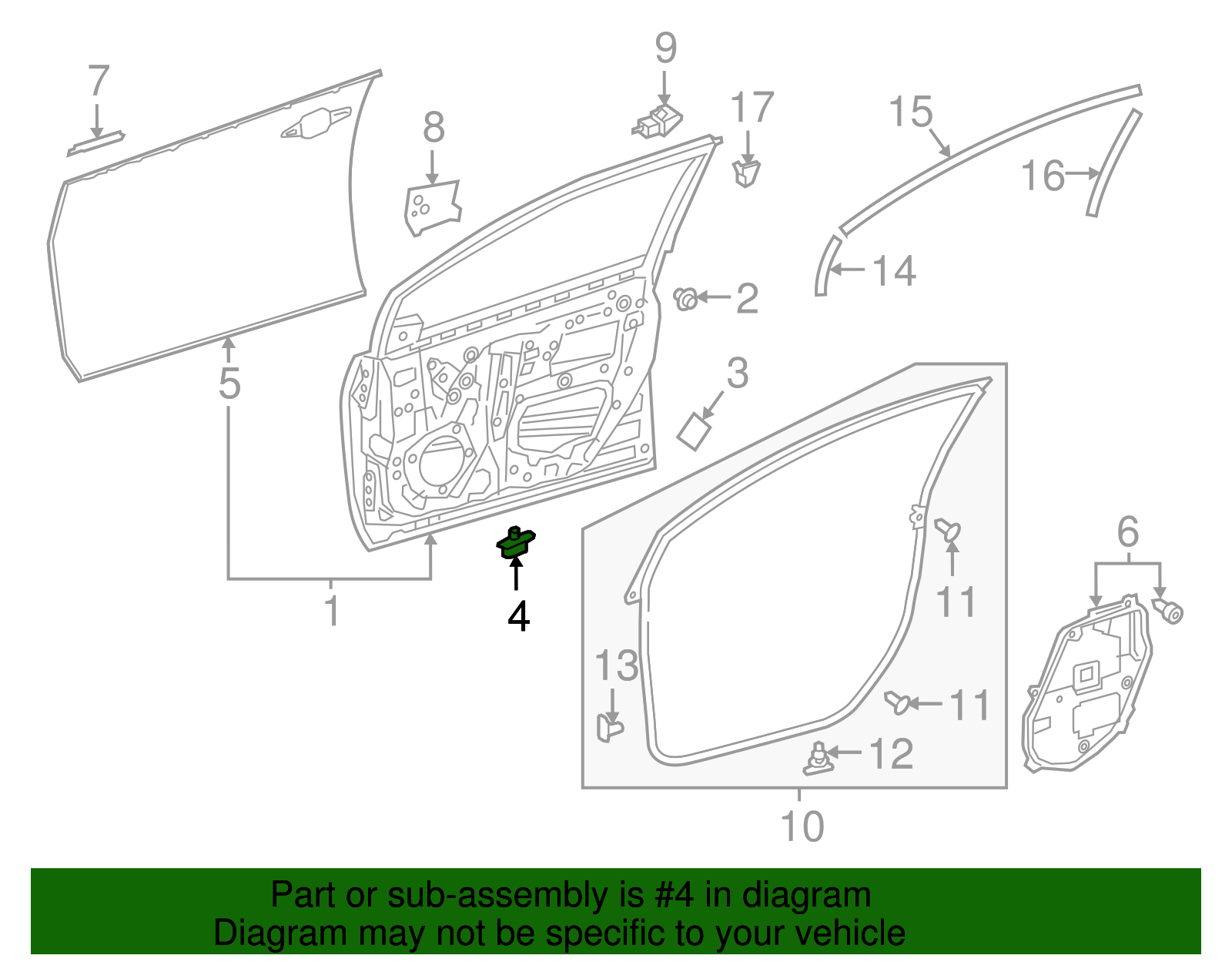 2019-2025 Toyota Door Shell Lower Seal 67837-47060 | Toyota Parts Center