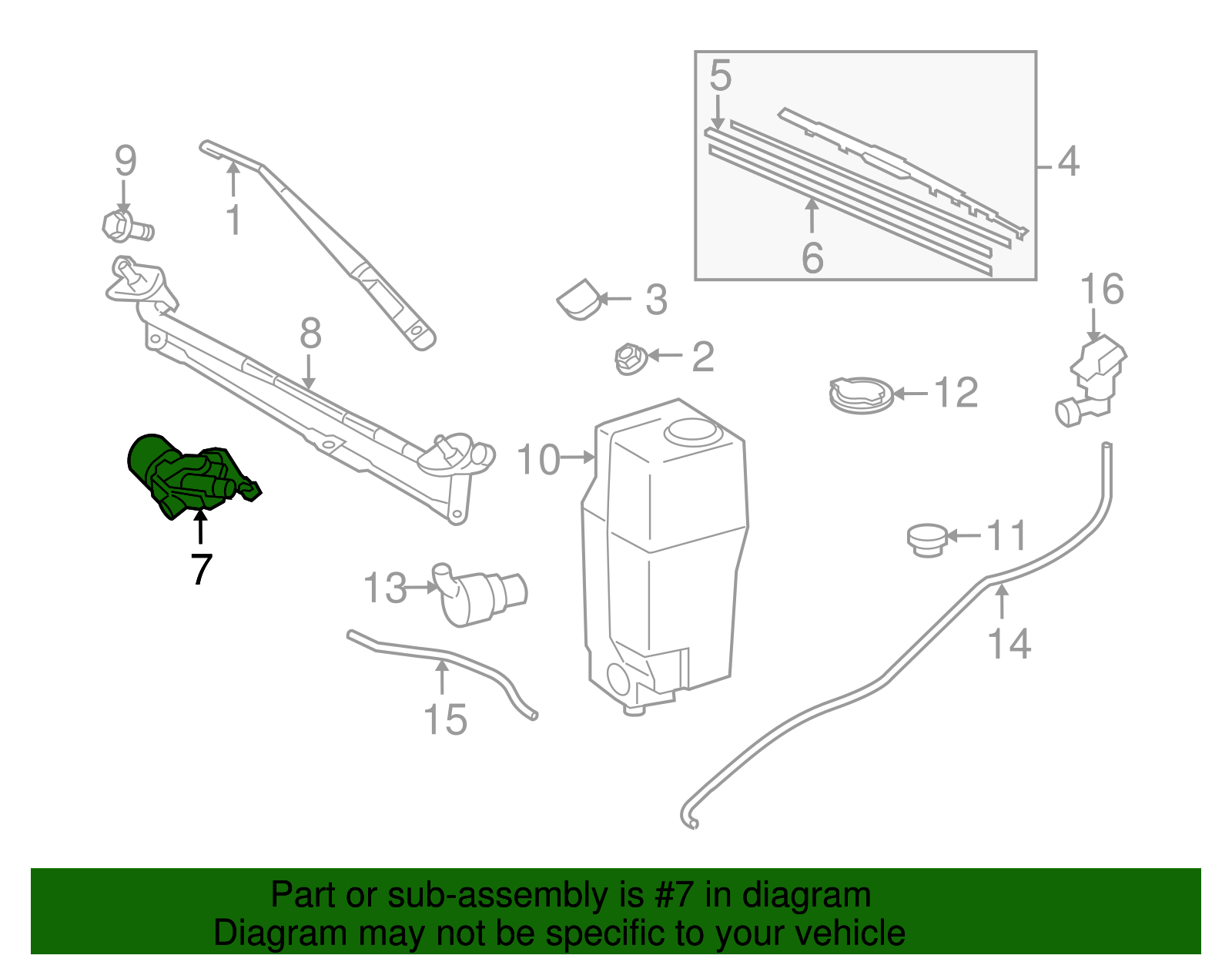 85110-0K060 - Wiper Motor 2005-2015 Toyota Tacoma | Bam Wholesale Parts