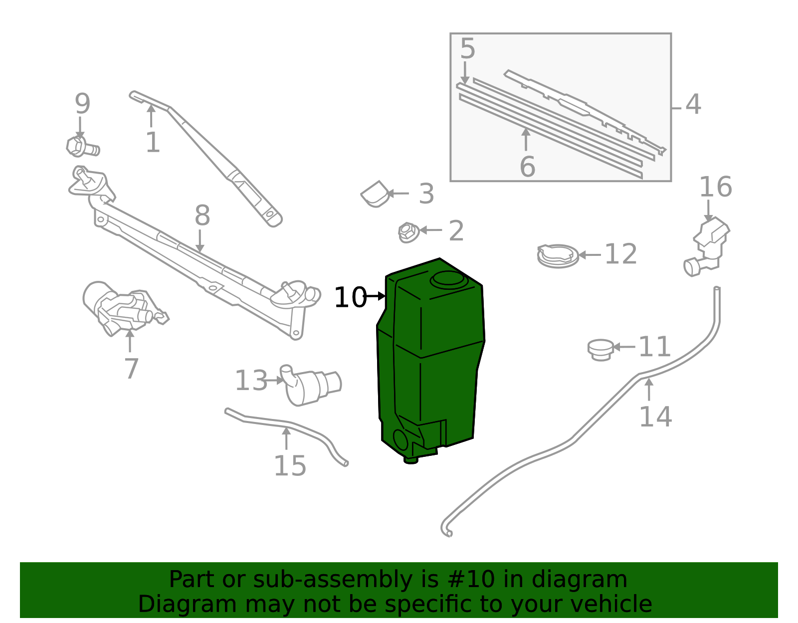 8531504090 - High-Quality Washer Fluid Reservoir for 2005-2016 Toyota ...
