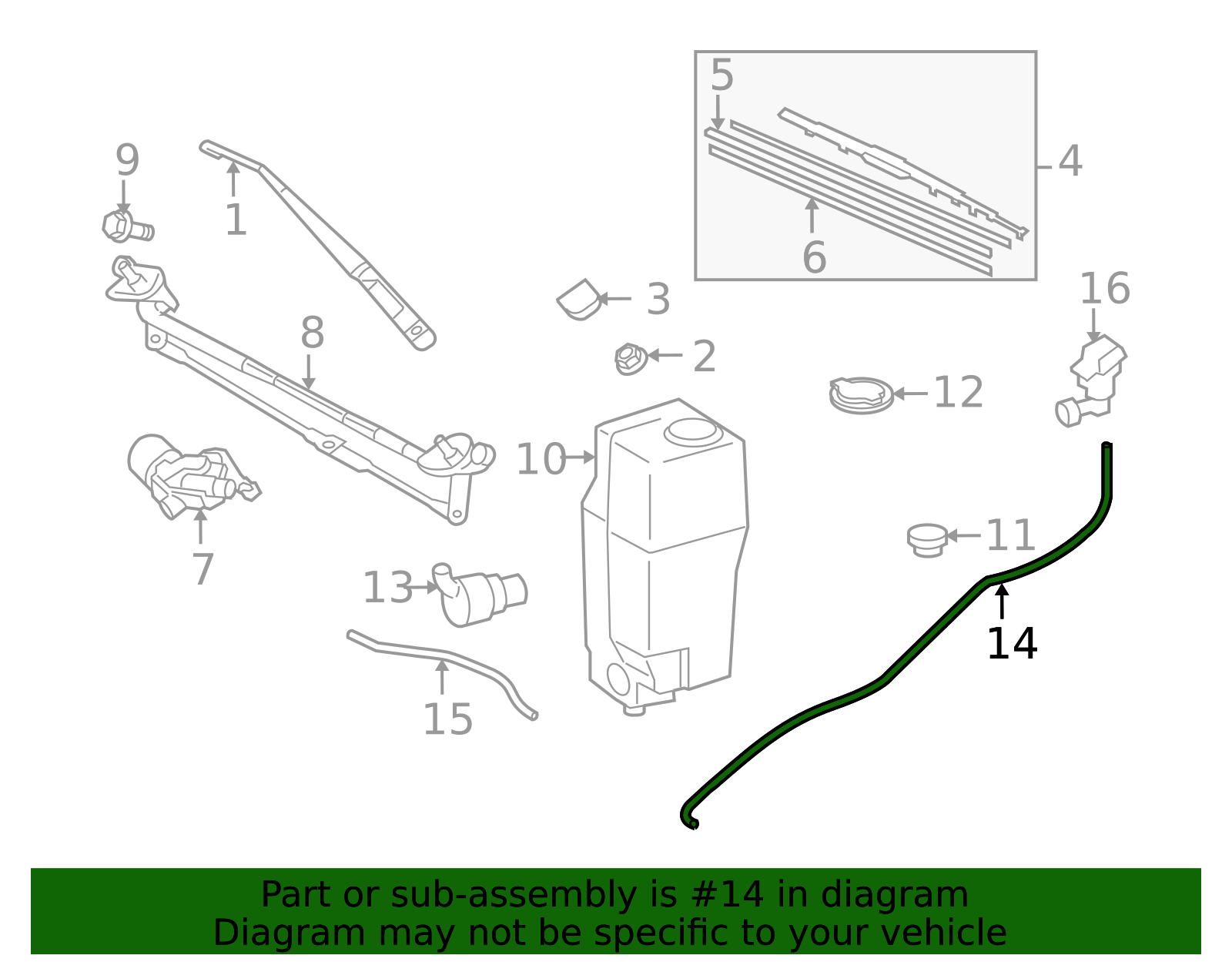 90068-33041 - High-Quality Windshield Washer Hose for 2005-2015 Toyota ...
