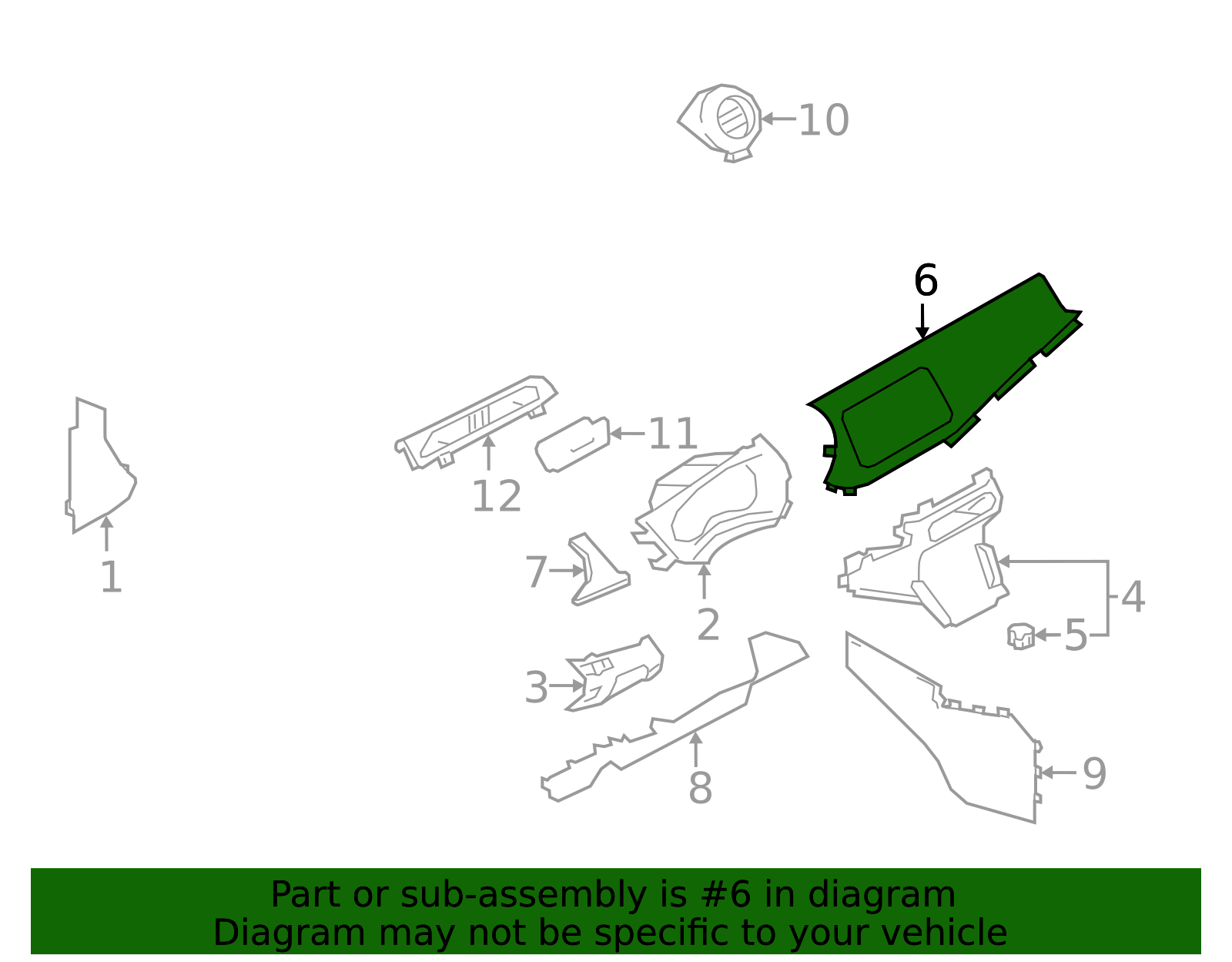 2018-2020 Nissan Kicks Finish Panel 68411-5RL0A | Nissan Parts Central