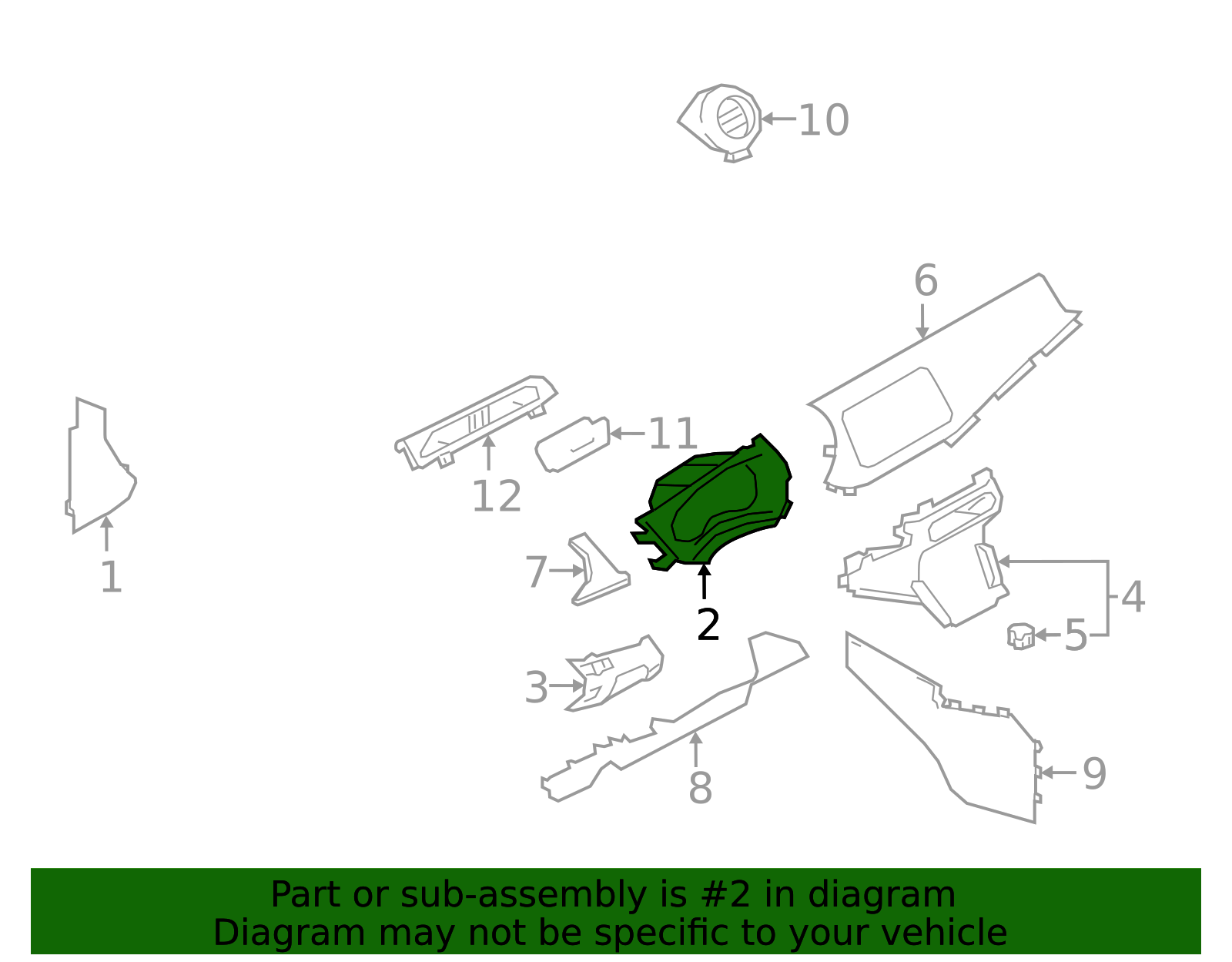 2018-2024 Nissan Kicks Cluster Lid 68240-5RB0A | Nissan Parts Central