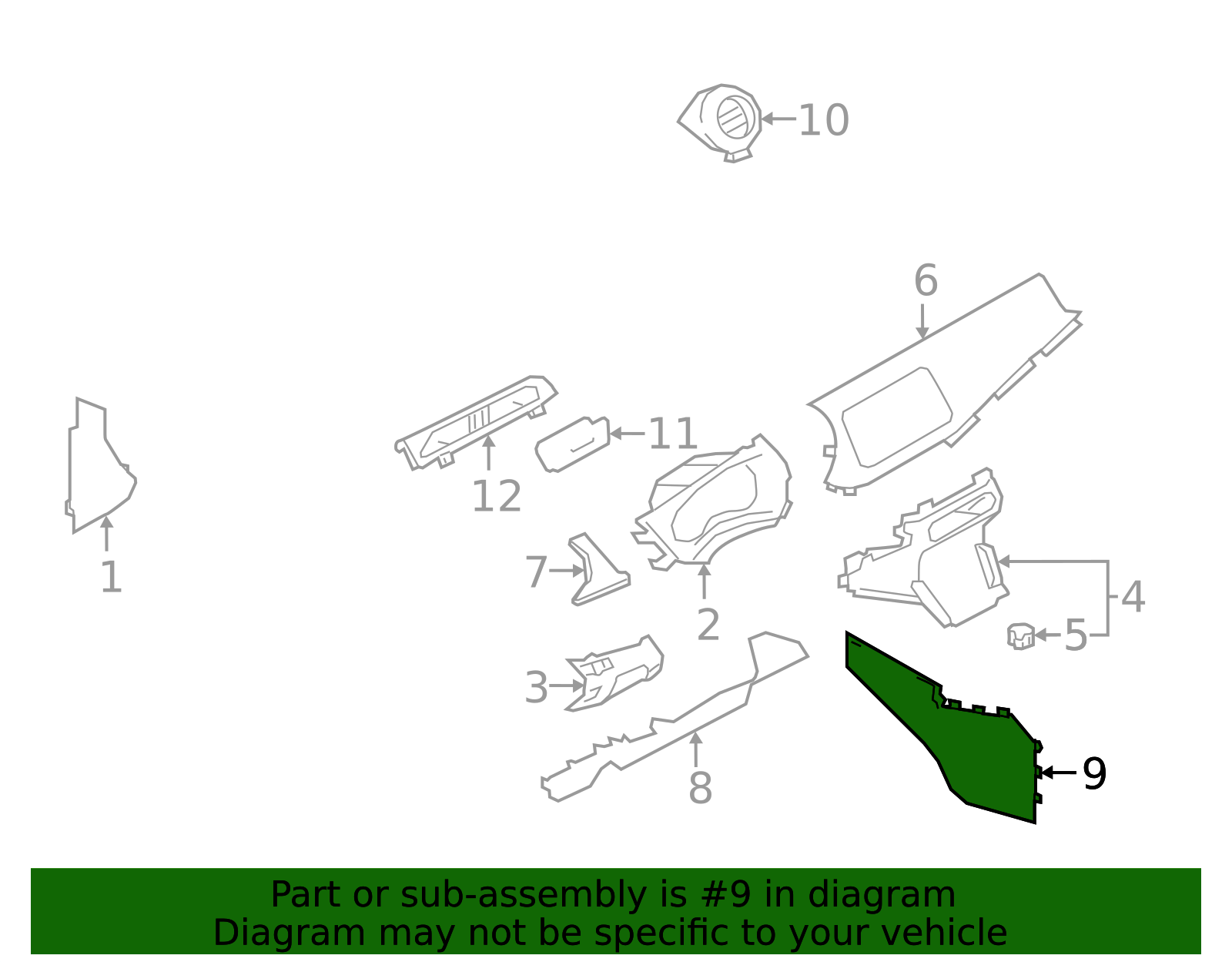 2021-2024 Nissan Kicks Lower Cover 68921-5R00A | Bill Kay Nissan Parts