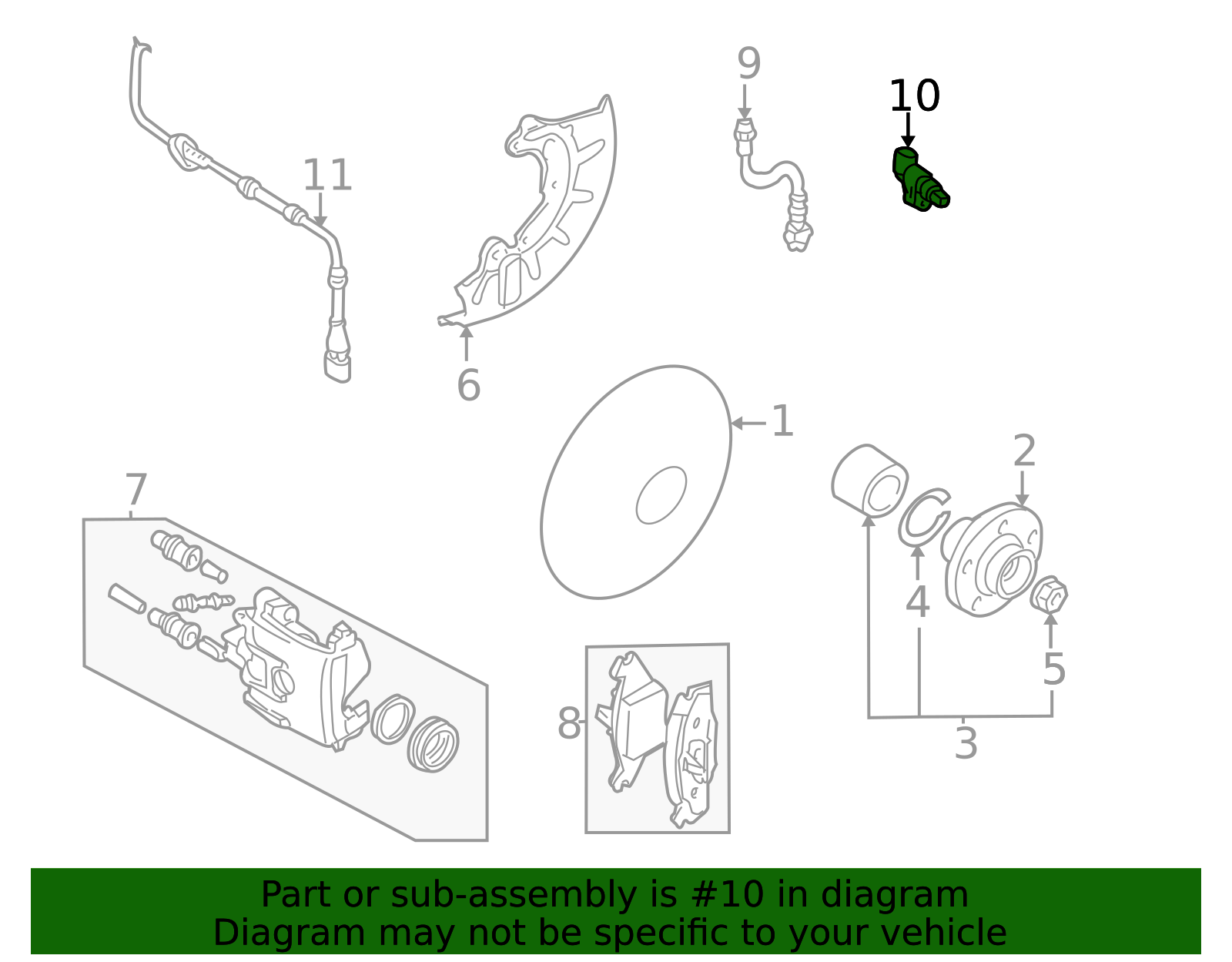 1992-2010 Volkswagen ABS Wheel Speed Sensor 1J0-927-804 | OEM Parts Online