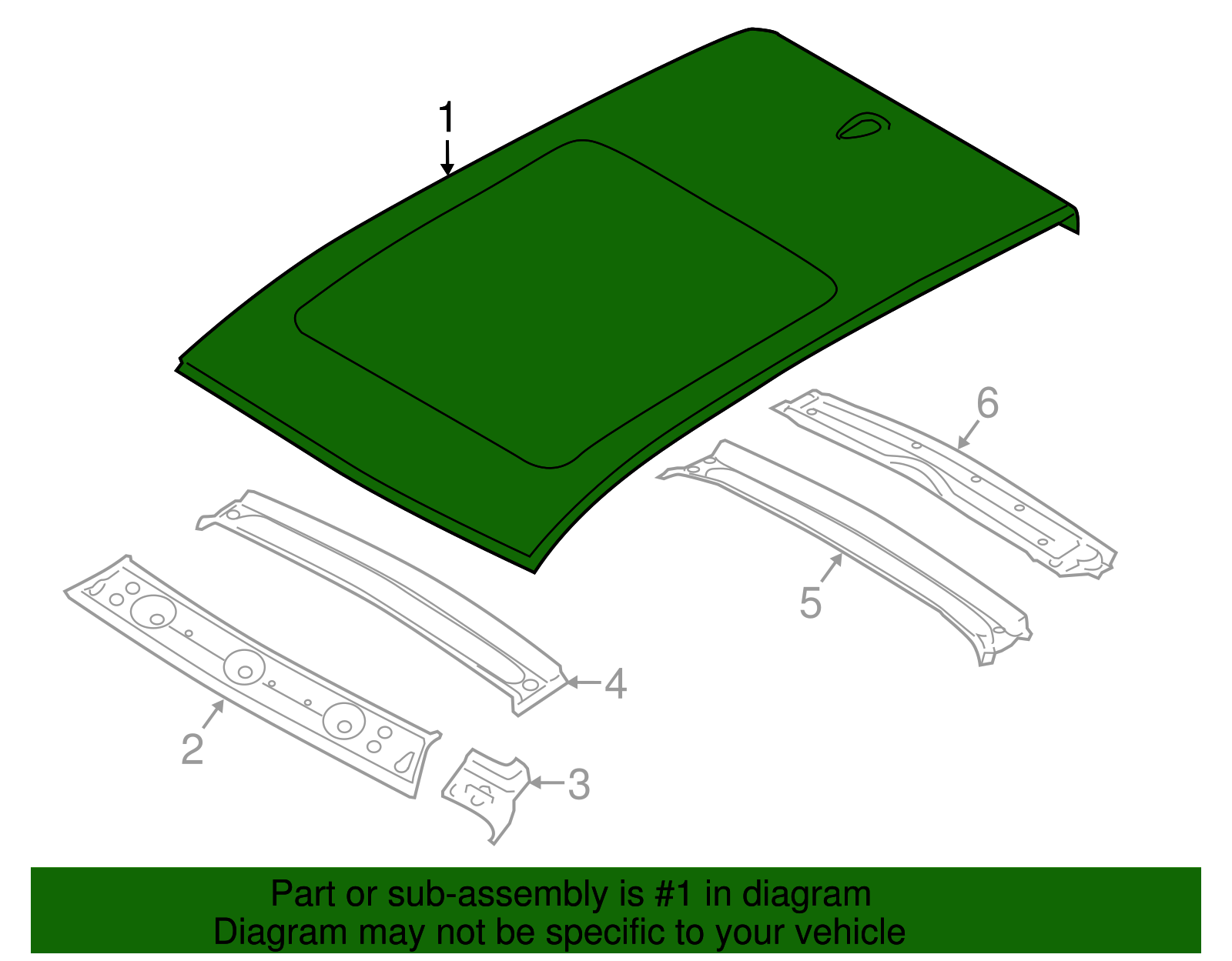 41-00-7-267-314 - Roof Panel 2011-2017 BMW X3 | BMW Mini Parts Solutions