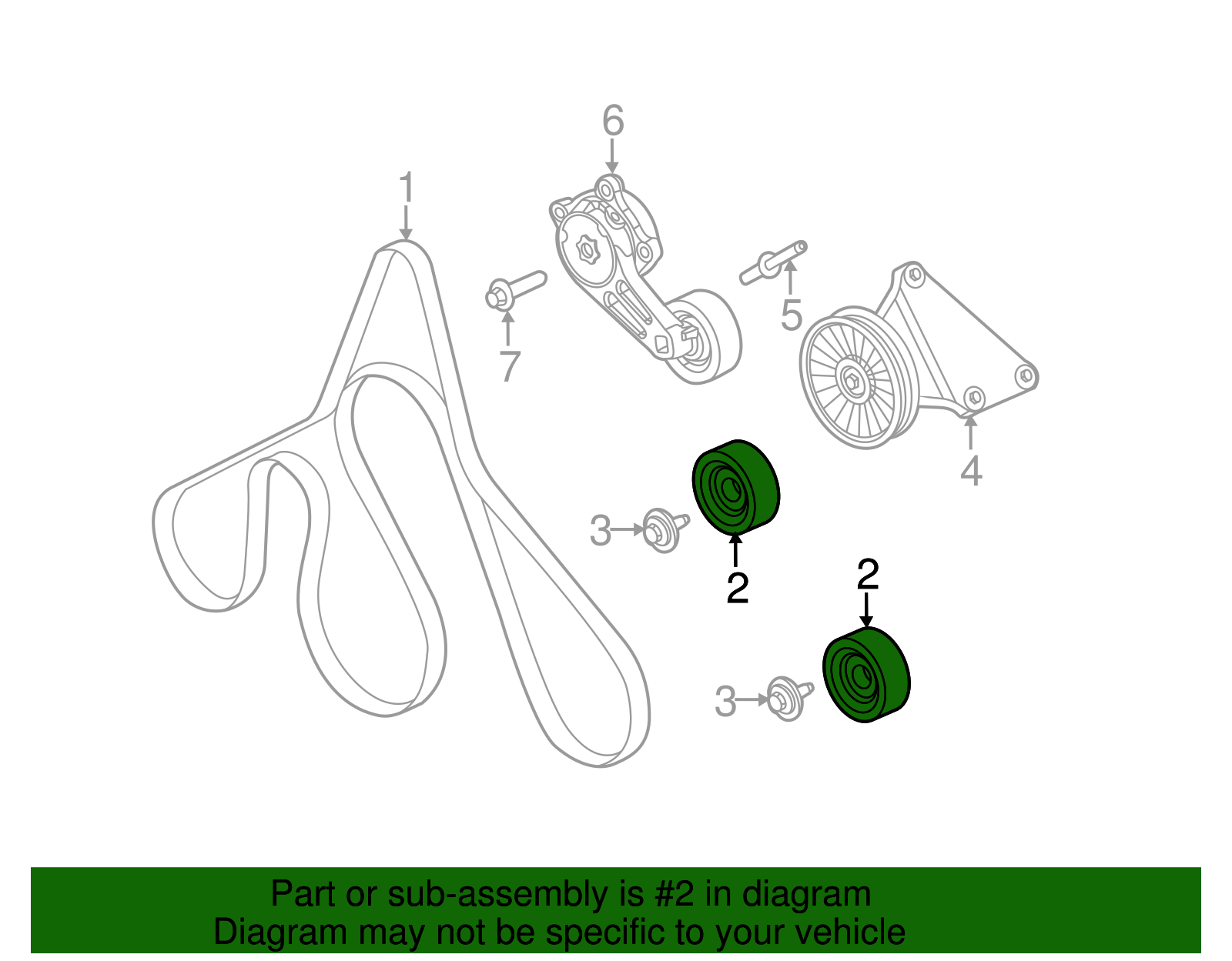 AL3Z-8678-A - 2010-2023 Ford Idler Pulley - Motorcraft (YS-338 ...
