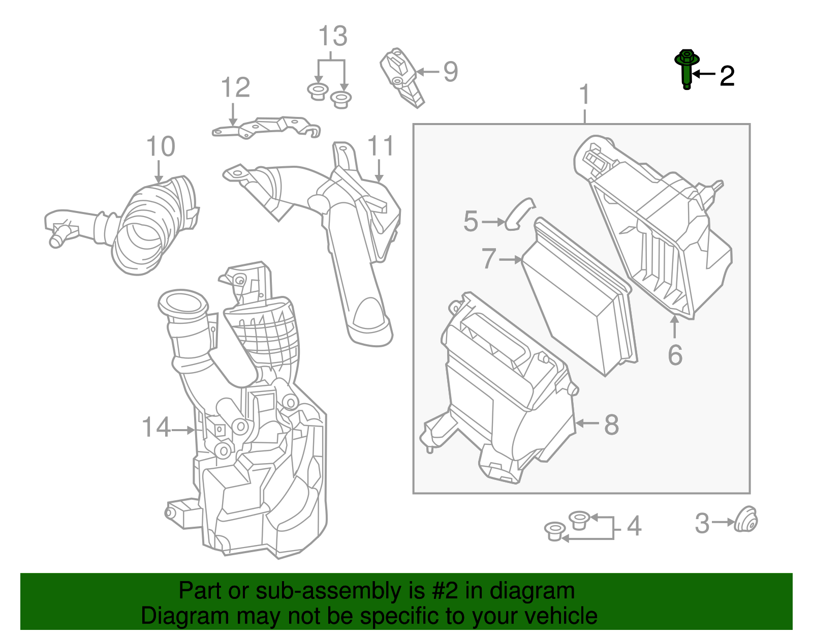 16516-5M30A - Air Cleaner Assembly Bolt 2013-2019 Nissan Sentra ...