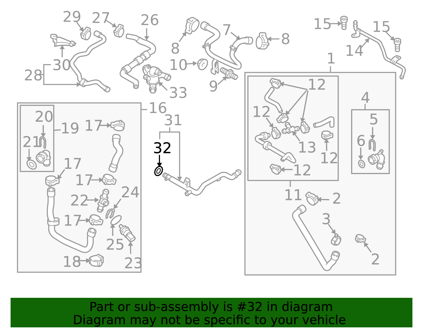 1999-2014 Volkswagen Engine Coolant Pipe O-Ring 06B-121-687 | OEM Parts ...